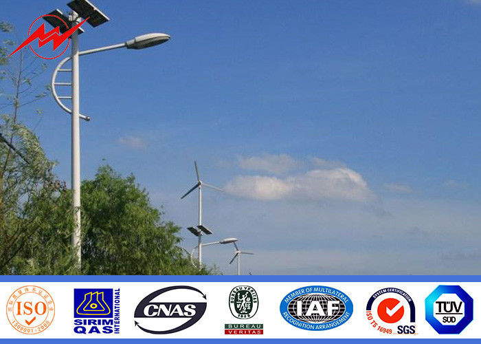 Outdoor 10M Double Arm Galvanized Steel Pole Q345 Material for Solar ...