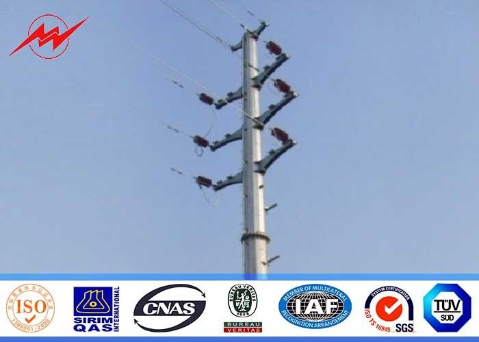 Conical type electric power pole 2.75mm thickness steel plate three ...