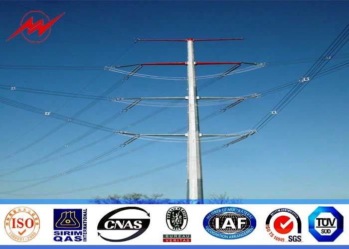 Hot Dip Galvanized 60 Ft Length 70 Ft 90 Ft Steel Pole For Electricity ...