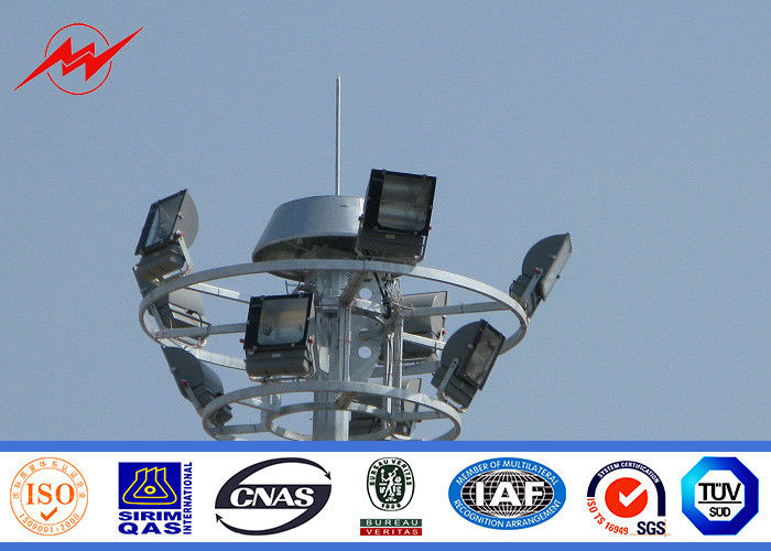 octagonal steel galvanization high mast light pole with platform 20 ...