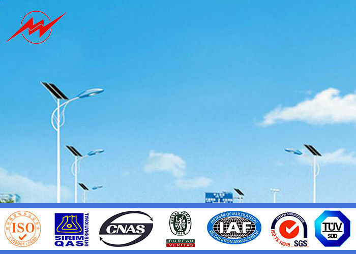 Q345 Hot DIP Galvanized Street Light Poles / Street Lamp Pole With ...