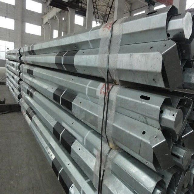 17M 800 Dan Steel Power Pole , Galvanized Steel Pole For Power ...