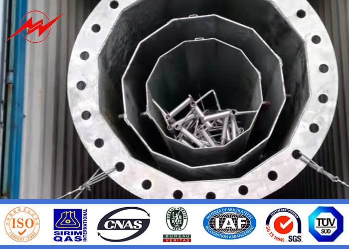 35M Octagonal High Mast Pole With Platform & Raising System Against ...