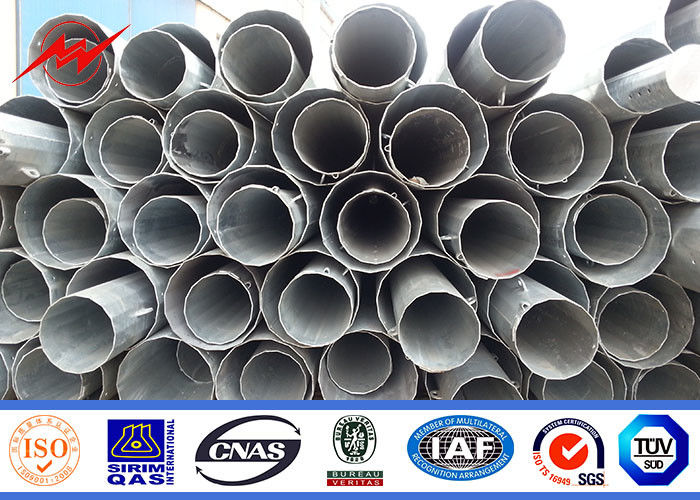 33kv - 400kv Utility Power Poles Galvanized Octagonal Steel