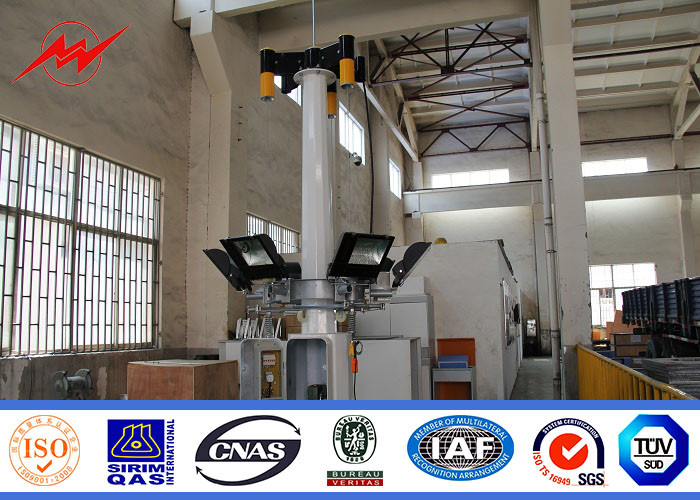 Anticorrosive 30m Football Stadium High Mast light Tower With Lifting ...