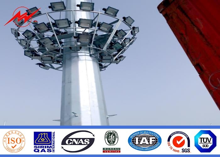 Hot dip galvanized out door high mast pole light for sport center