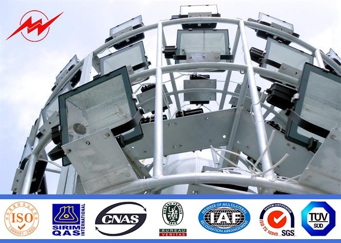 Hot dip galvanized out door high mast pole light for sport center