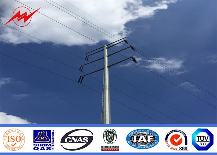 138KV octagonal galvanization electrical power pole for electrical ...