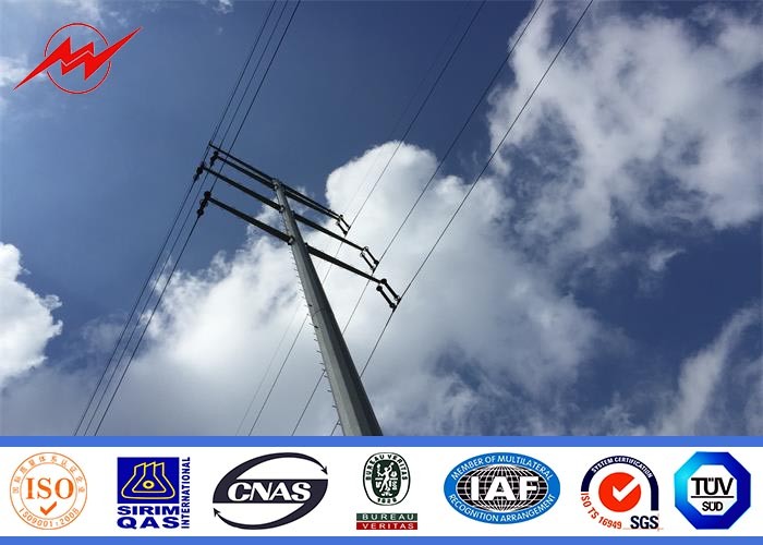 138KV octagonal galvanization electrical power pole for electrical ...
