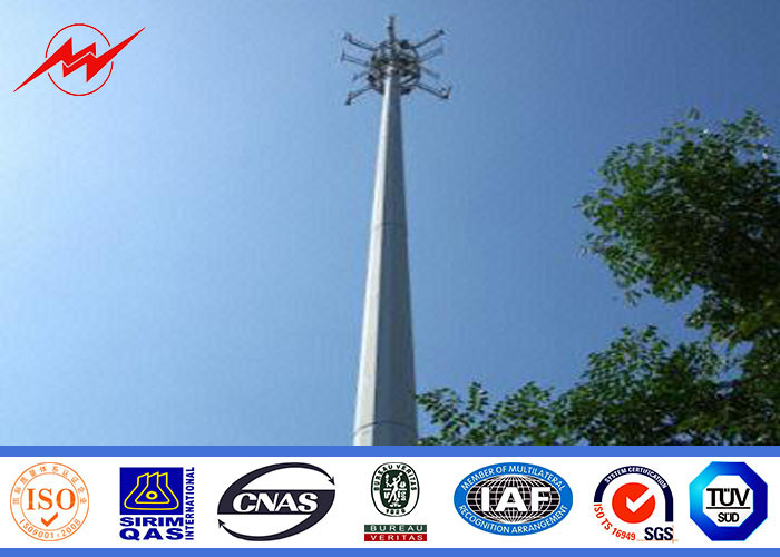 Steel 95 ft Mono Pole Tower Mobile Cell Phone Tower Tapered Flanged ...