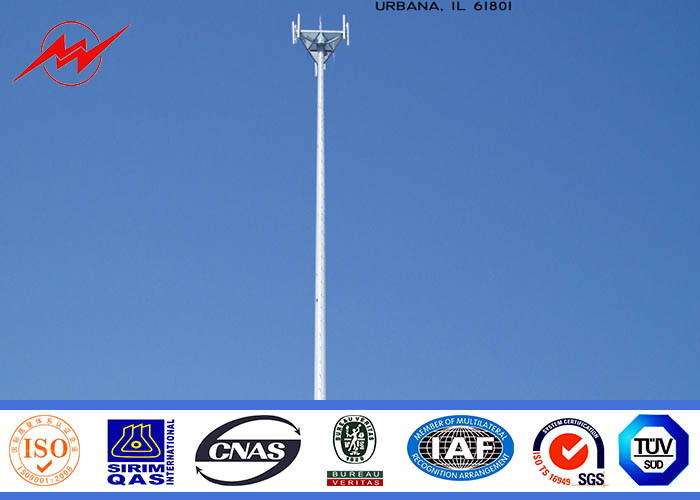 Steel 95 ft Mono Pole Tower Mobile Cell Phone Tower Tapered Flanged ...