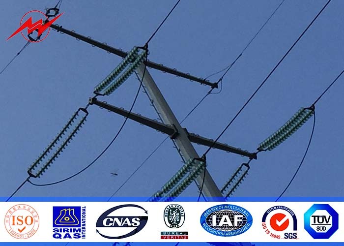 12M 650DaN Steel Utility Pole 3mm thickness Gr65 material for 110kv ...