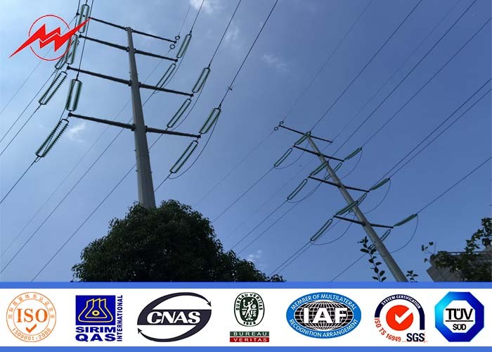 12M 650DaN Steel Utility Pole 3mm thickness Gr65 material for 110kv ...
