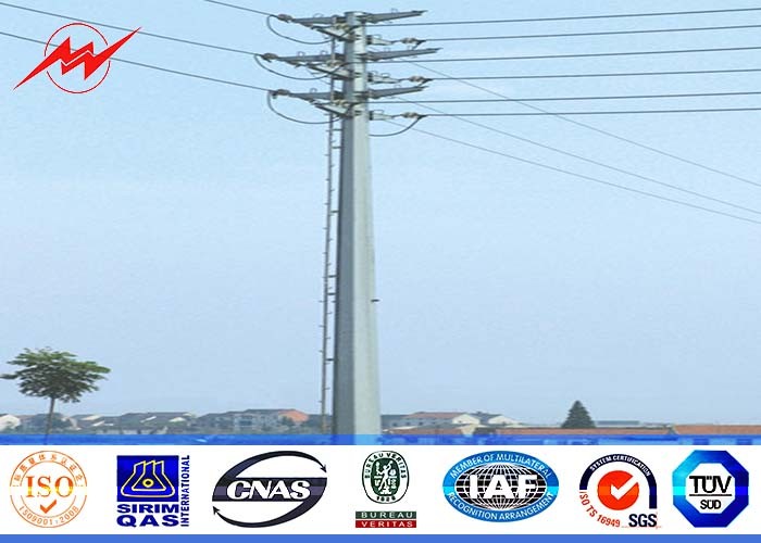 8sides 35ft 110kv Steel Utility Pole for transmission power line with ...