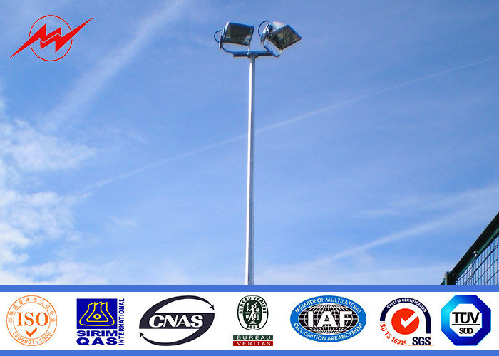 Outdoor Hot Dip Galvanization High Mast Park Light Pole / High Mast ...