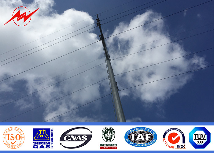 Medium Voltage Hot Dip Galvanized Steel Utility Pole With 30000m ...