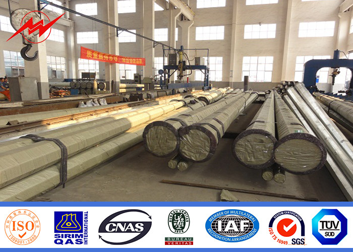 30M Ploygonal Metal Utility Poles High Voltage 132KV Transmisison ...