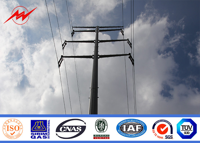 Double Circuit Electrical Power Pole For Electricity Utilities AWS D 1. ...