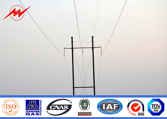 Tubular / Lattice Electrical Power Pole High Voltage Line Steel ...