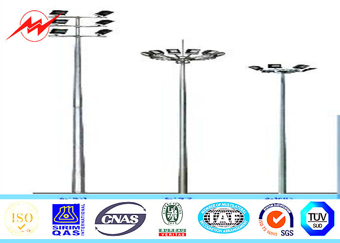 Q345 Steel HDG 40M 60 Lamps High Mast Tower Steel Square Light Poles 15 ...