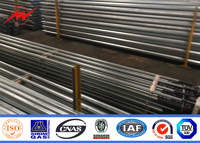 Octagonal 9m Galvanized Metal Pole 5.3kn Breaking Load 3mm Thickness