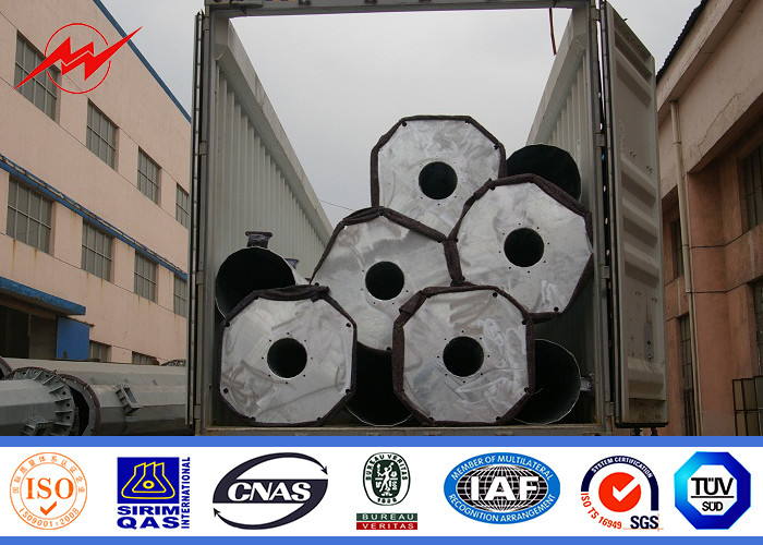 Galvanized Octagonal 45M High Mast Light Pole With Platform Bracket Arm ...