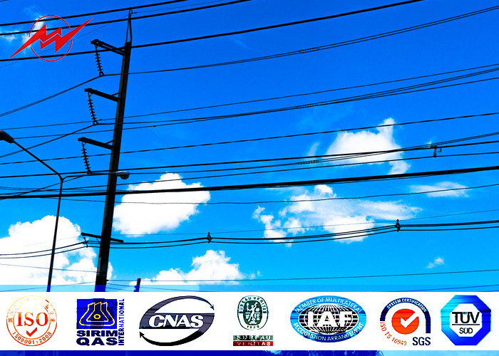 Polygonal 70FT 69kv Metal Steel Utility Poles Galvanized Structure ...