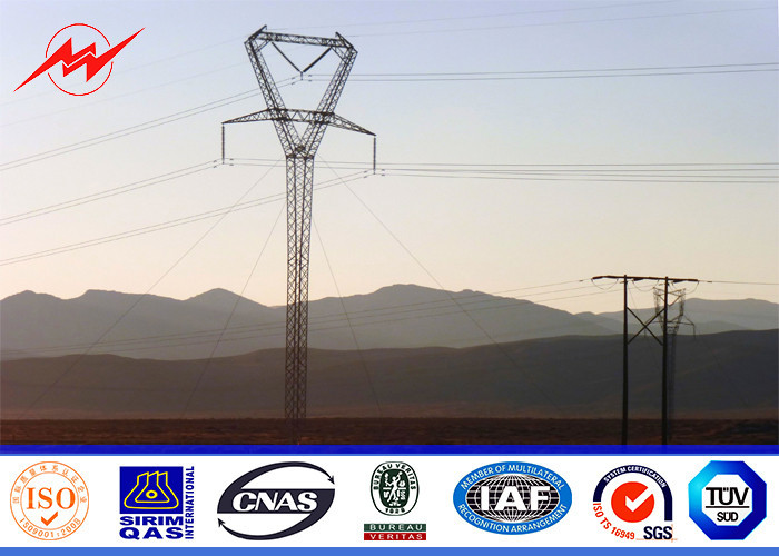 Polygonal 70FT 69kv Metal Steel Utility Poles Galvanized Structure ...