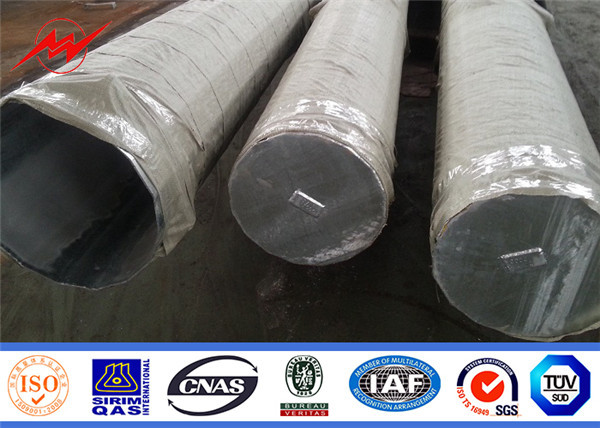 66KV Transmission Electrical Power Pole Galvanised Octagonal ...
