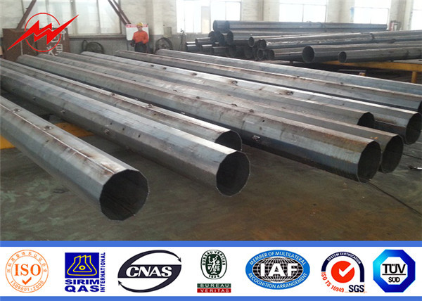 66KV Transmission Electrical Power Pole Galvanised Octagonal ...