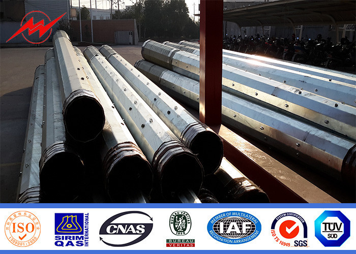 8M 1200Dan Electricity Utility Steel Poles Distribution Line Poles For ...