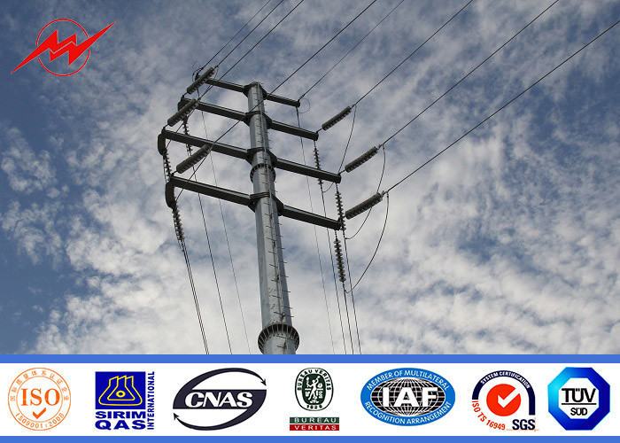 8M 1200Dan TIp Load Electricity Utility Power Poles For 11KV Overhead ...