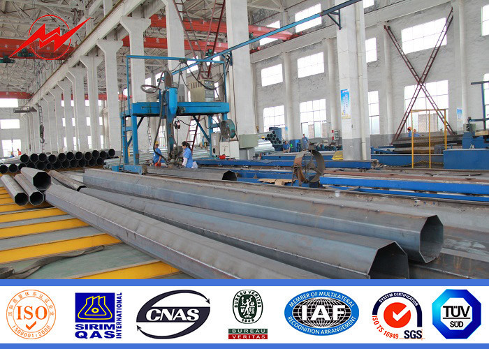 8M 1200Dan Electricity Utility Steel Poles Distribution Line Poles For ...