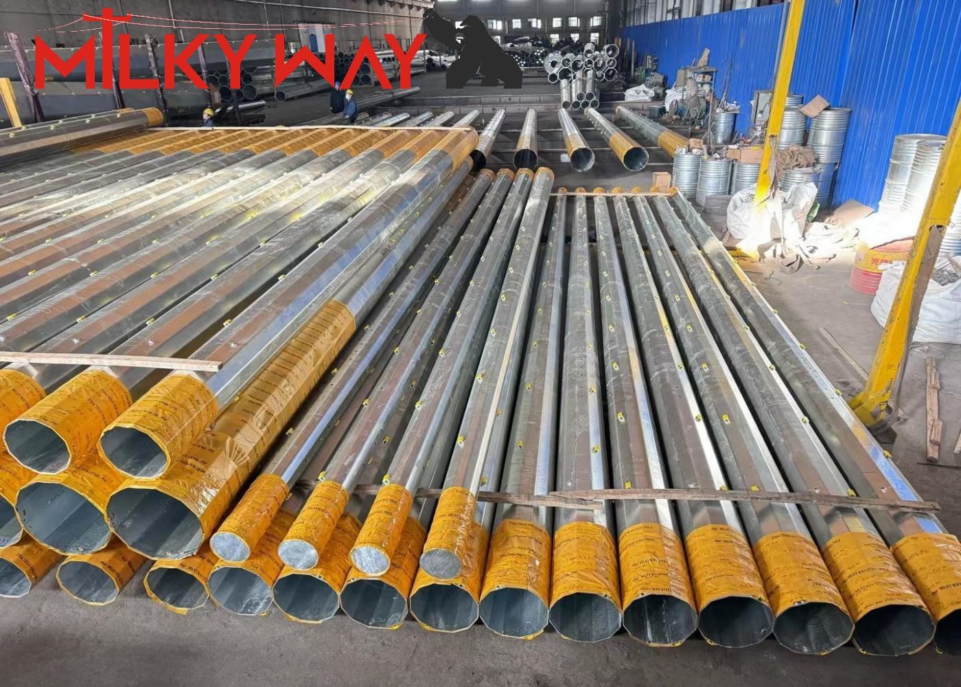 24m Electrical Power Transmission Steel Tubular Pole With Galvanized ...
