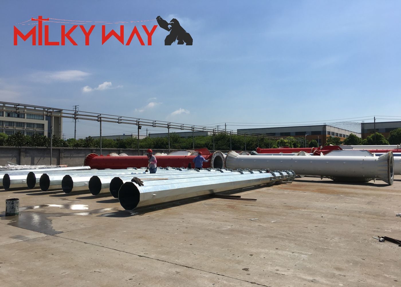 45ft Steel Power Pole with Hot Dip Galvanizing and Epoxy Coating for ...