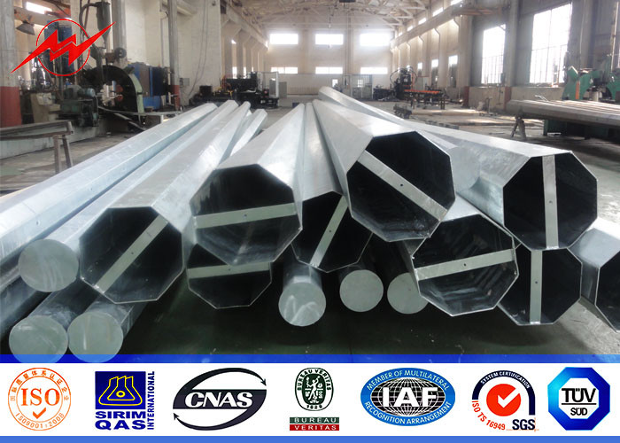 9M 440DAN Dan Octagonal Utility Power Poles Hot Dip Galvanized Power ...