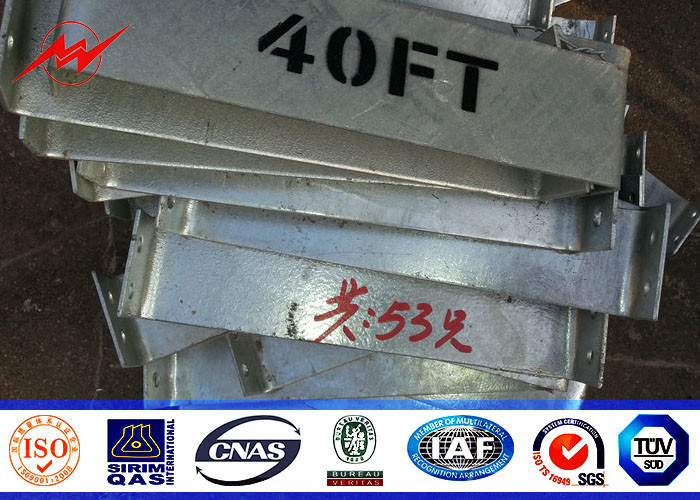 14 M 1250 Dan 16 Sides Conical Steel Power Pole For Distribution Line