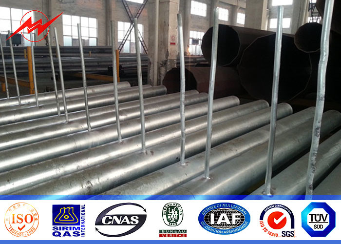 20M 20KN Afrian Anchor Bolt Type Steel Transmission Pole With 2.5mm ...