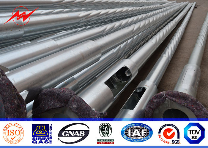 Low - Voltage 11.9m Power Transmission Poles For 69 Kv Transmission ...