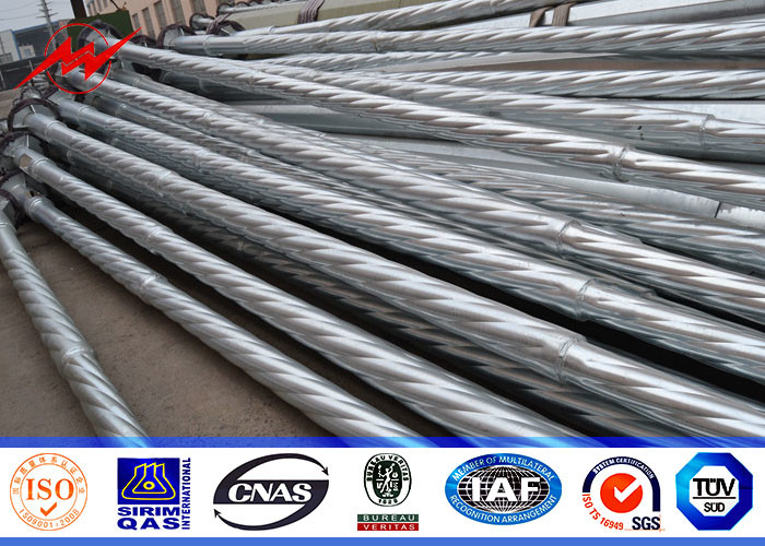 Low - Voltage 11.9m Power Transmission Poles For 69 Kv Transmission ...