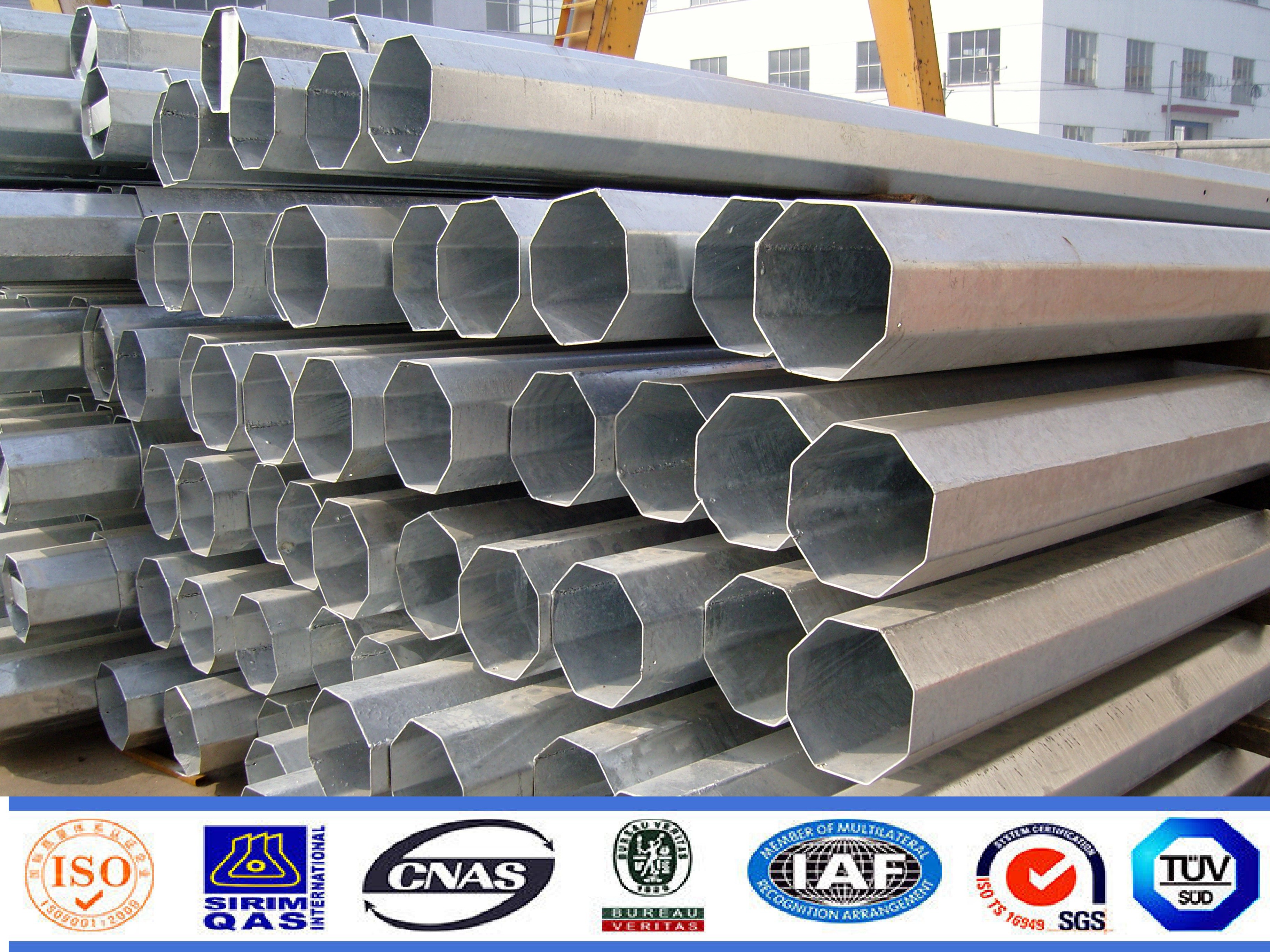 35FT Power Distribution Pole For Philippines Project With Octagonal ...