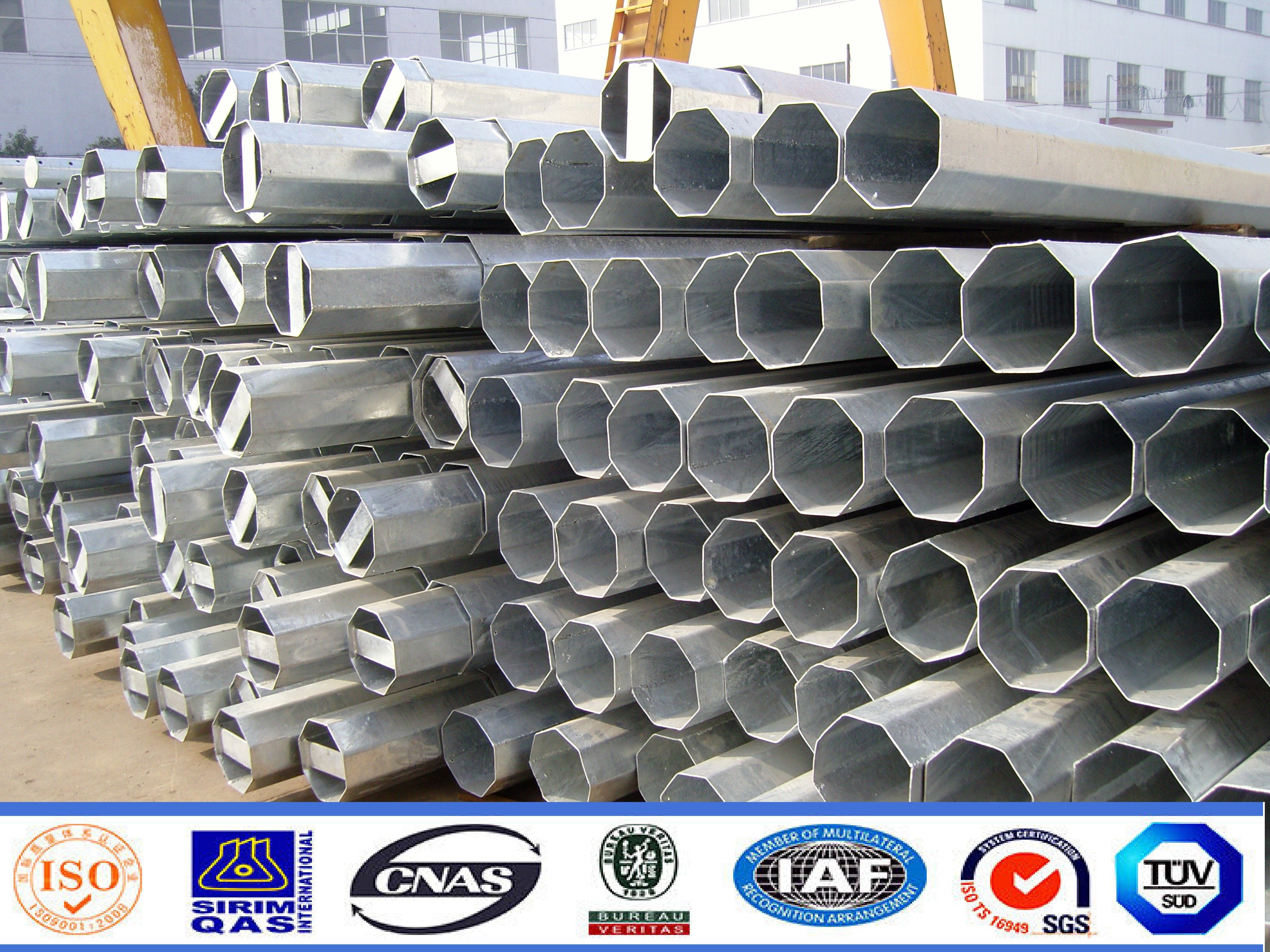 35FT Power Distribution Pole For Philippines Project With Octagonal ...