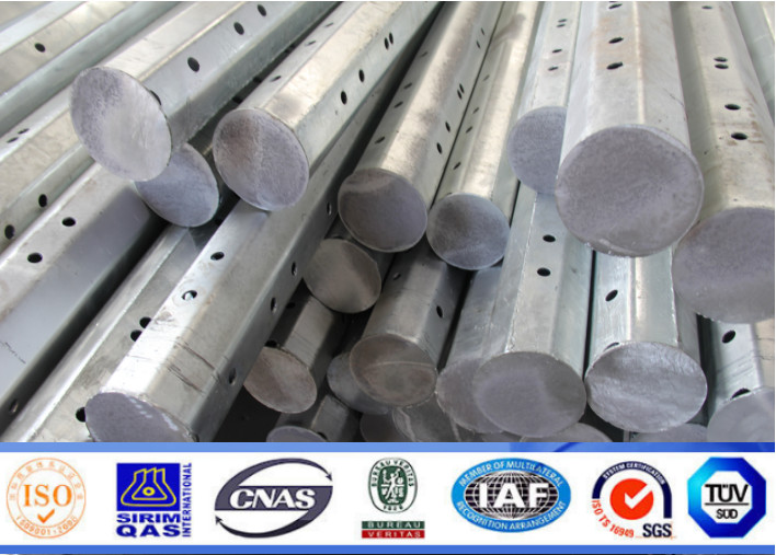 Galvanized 12.2m High Tensile Electrical Power Pole For Power ...