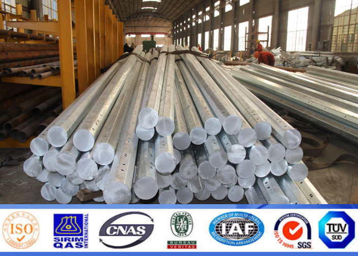 Galvanized 12.2m High Tensile Electrical Power Pole For Power ...
