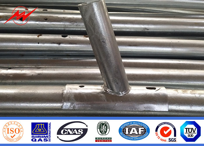 ISO Approval 5-20m Bent Street Lighting Poles In RAL Standard Color