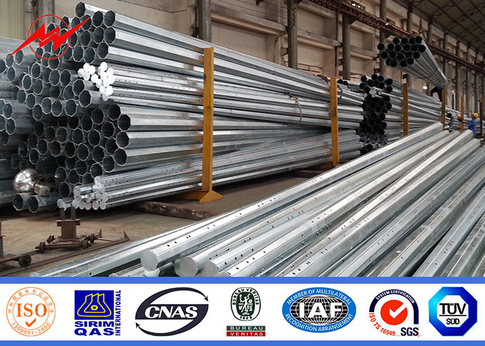 200 Dan Galvanized Steel Pole With Average Coating 100 Micron For Anti ...