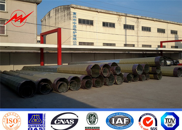 High Voltage Galvanized Conical Pole Distribution Transmission Line Towers