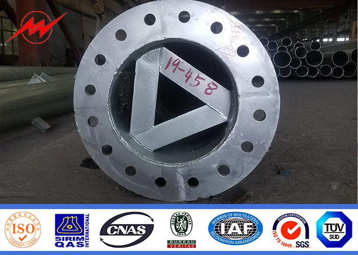 50ft 60ft 70ft High Mast Light Pole Galvanized Outdoor Lighting Pole ...