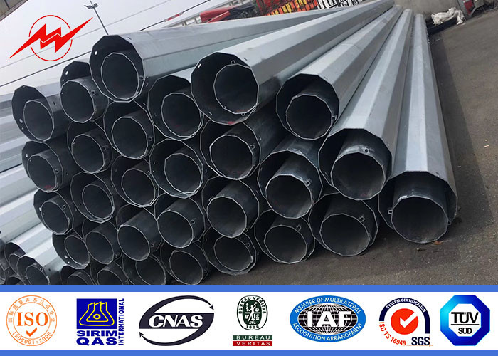 High voltage Multi Sided Steel Utility Pole For Electrical Line