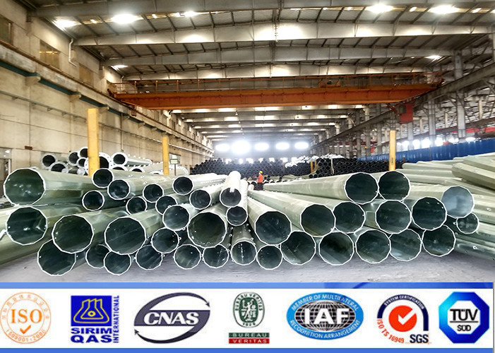 2.5mm High Voltage 10Kv - 220Kv Tapered Steel Poles